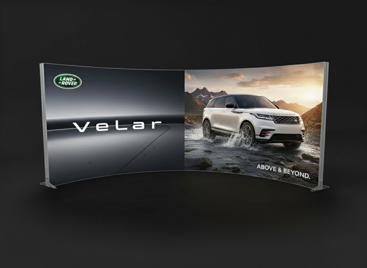 6m Curved Lightbox Stand – Lightbox Displays