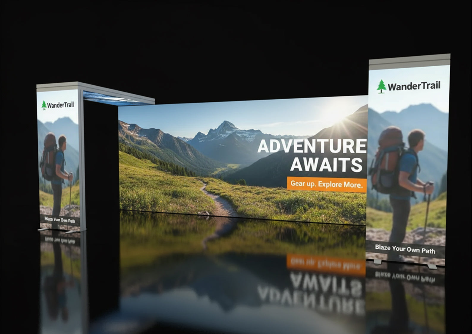 6m Lightbox Backwall Bridge – Lightbox Displays